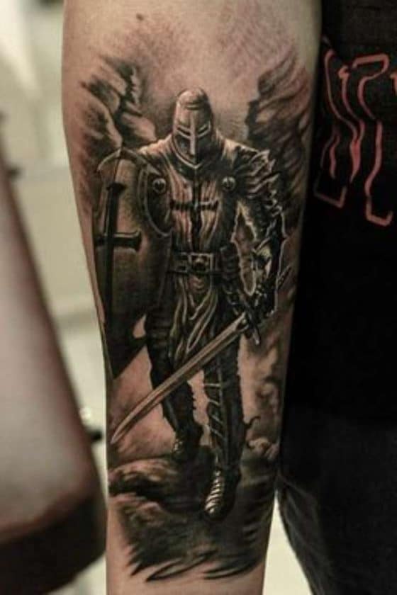 The Spiritual Sentinel: 45+ Expressing Belief with Armor of God Tattoo