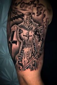 The Spiritual Sentinel: 45+ Expressing Belief with Armor of God Tattoo