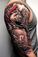 The Spiritual Sentinel: 45+ Expressing Belief with Armor of God Tattoo