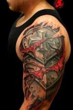 The Spiritual Sentinel: 45+ Expressing Belief with Armor of God Tattoo