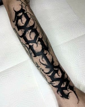 Gangster wicked tattoo lettering