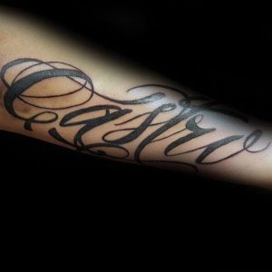 Gangster wicked tattoo lettering