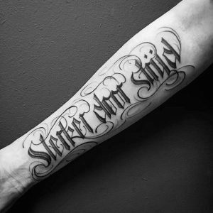Gangster wicked tattoo lettering