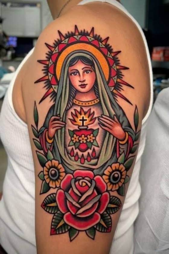 Faithful Expressions: 50+ Virgin Mary Tattoos That Radiate Spiritual Beauty