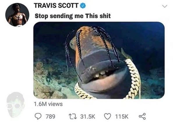 What is the Travis Scott fish Meme?