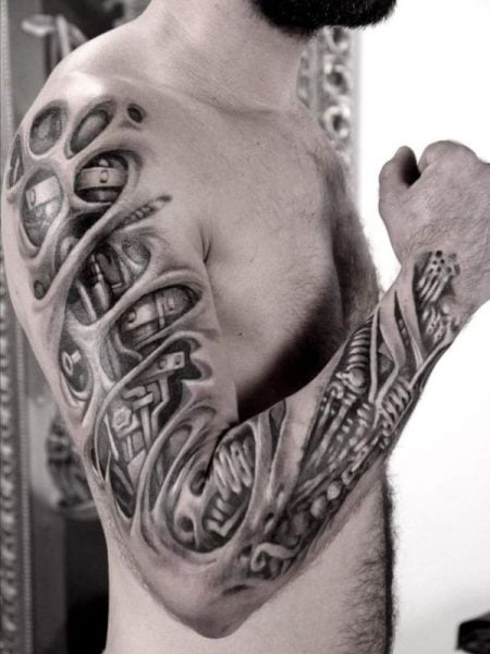 60+ Biomechanical Tattoos? History, Design and Style