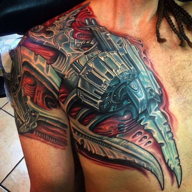 60+ Biomechanical Tattoos? History, Design and Style