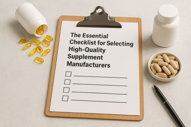 The Essential Checklist for Selecting High-Quality Supplement Manufacturers